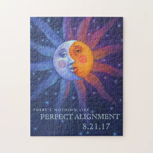 Sun and Moon Eclipse Perfect Alignment Jigsaw Puzzle | Zazzle