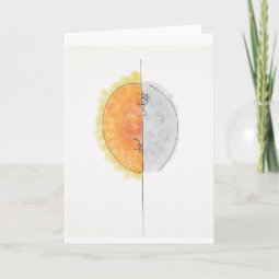 Sun and moon greeting card | Zazzle