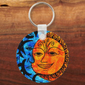 Sun and Moon Keychain | Zazzle