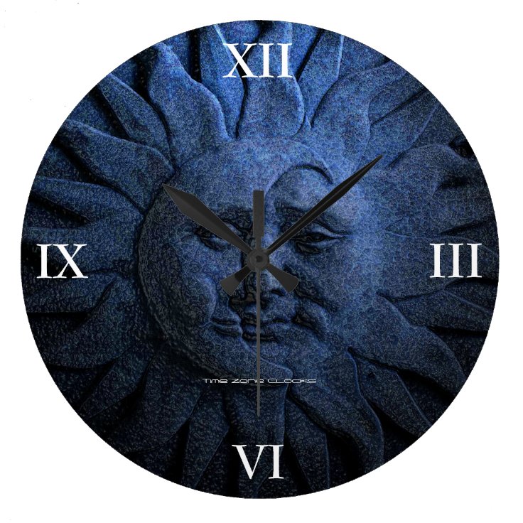 Sun and Moon Large Wall Clock | Zazzle