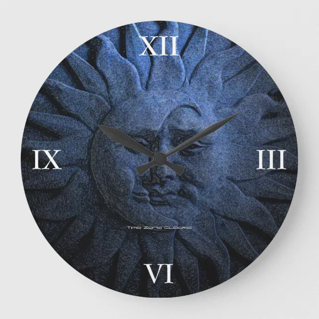 Sun and Moon Large Wall Clock | Zazzle