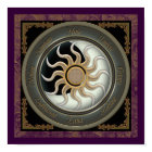 Sun and Moon Pagan Wheel Poster | Zazzle