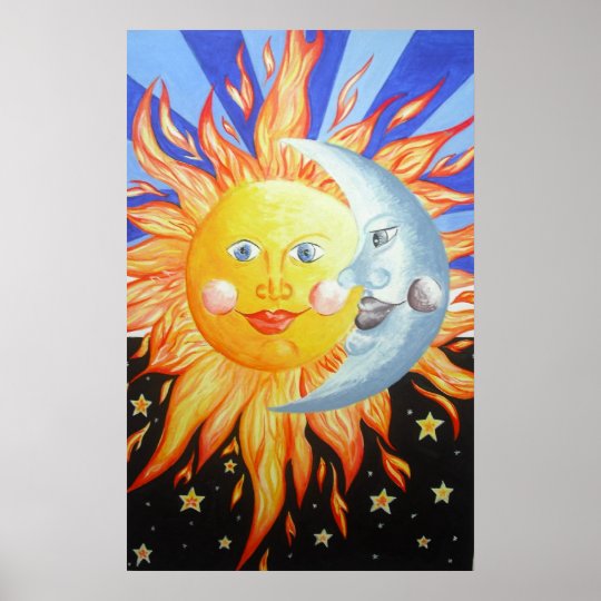 sun and moon poster | Zazzle