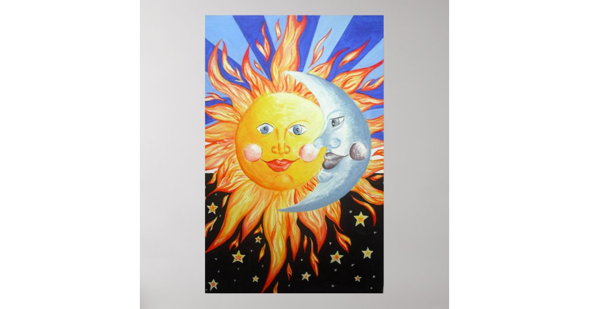 sun and moon poster | Zazzle