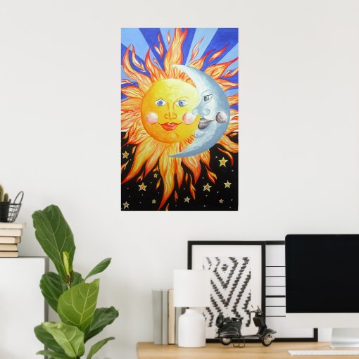sun and moon poster | Zazzle