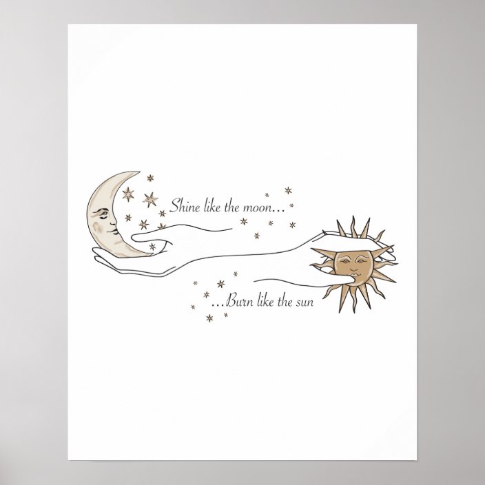 Sun and Moon Poster | Zazzle.com