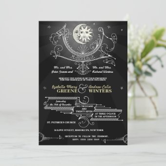 Sun and Moon Wedding Invitation | Zazzle