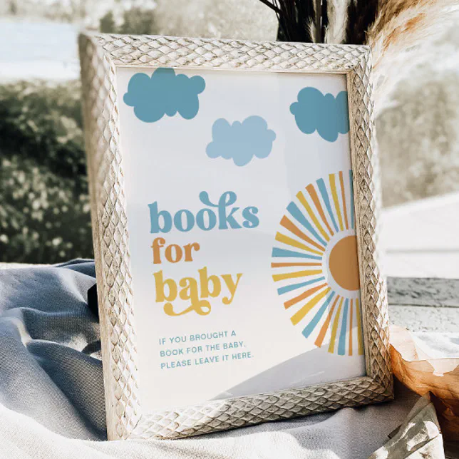 Sun Baby Shower Books for Baby Sign | Zazzle