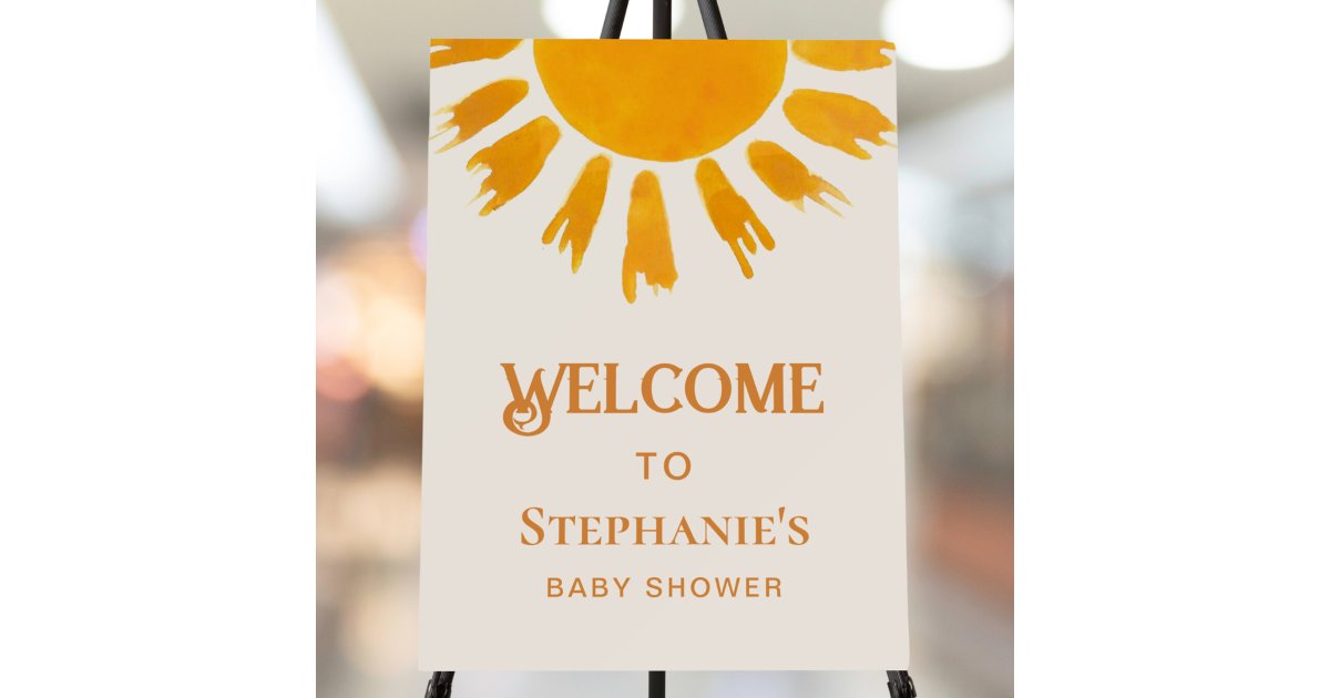 Sun Baby Shower Welcome Sign | Zazzle