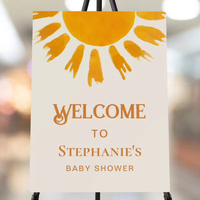 Sun Baby Shower Welcome Sign | Zazzle