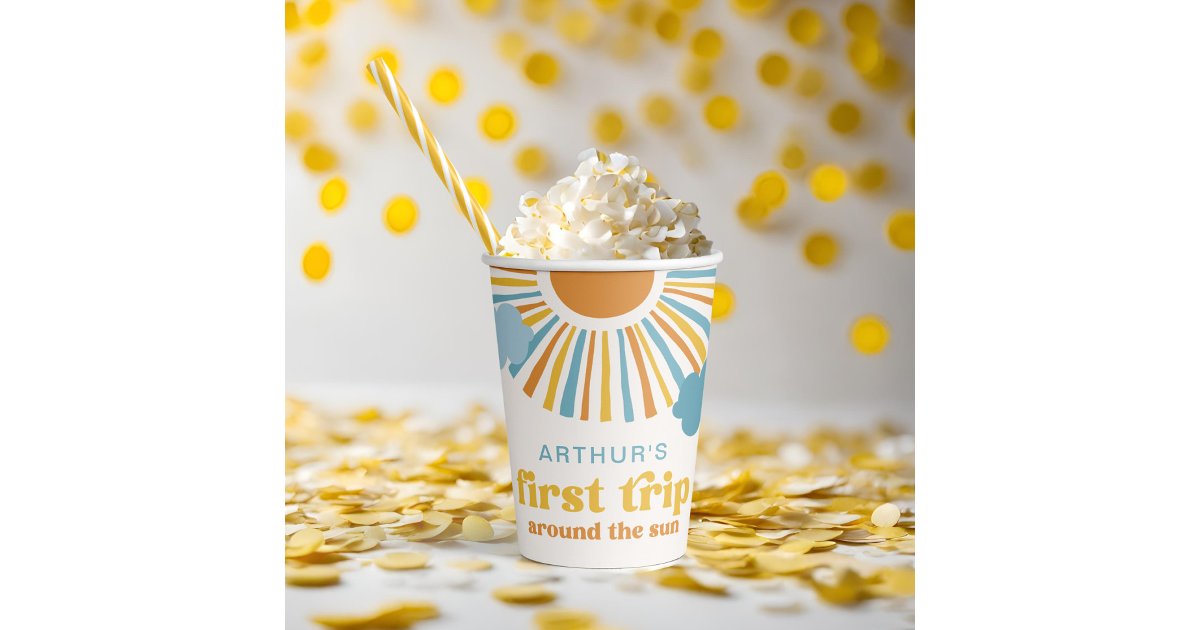Sun Birthday Party Paper Cups | Zazzle