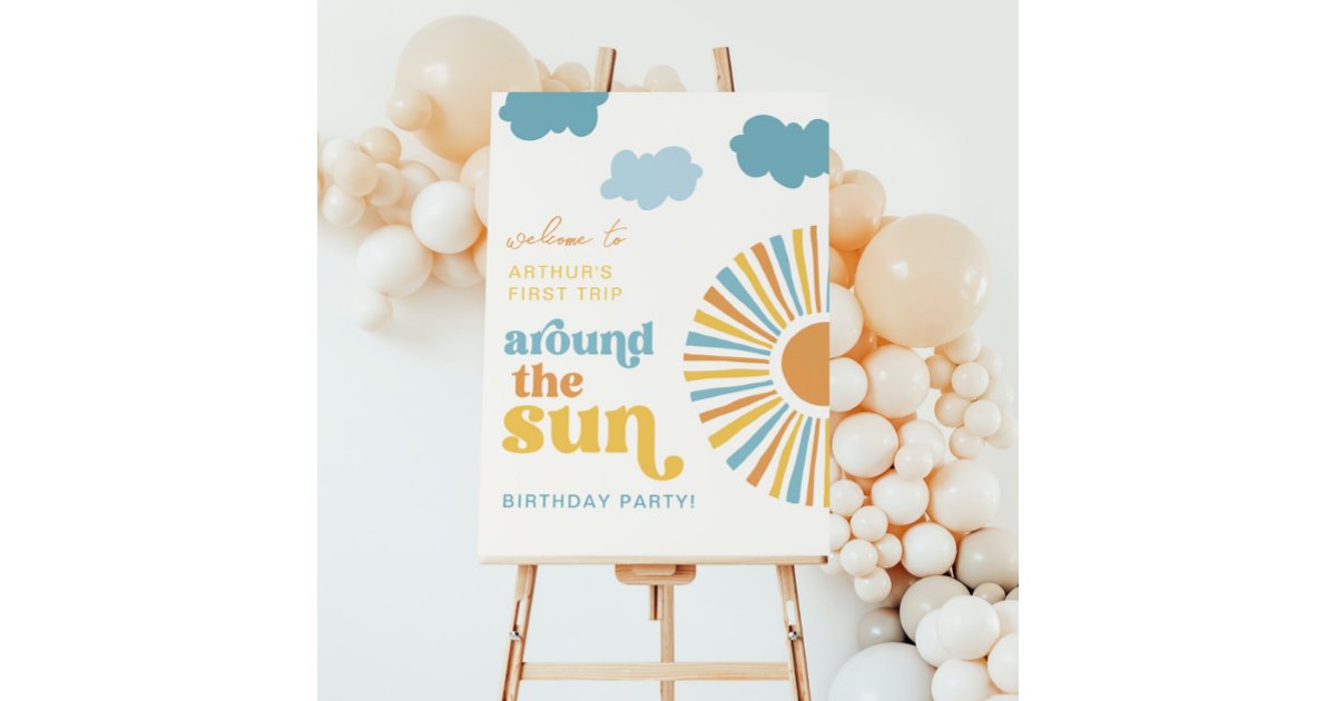 Sun Birthday Party Welcome Sign | Zazzle