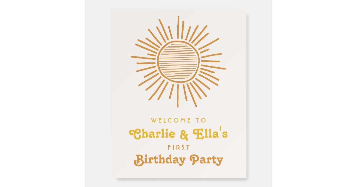 Sun Birthday Welcome Sign | Zazzle