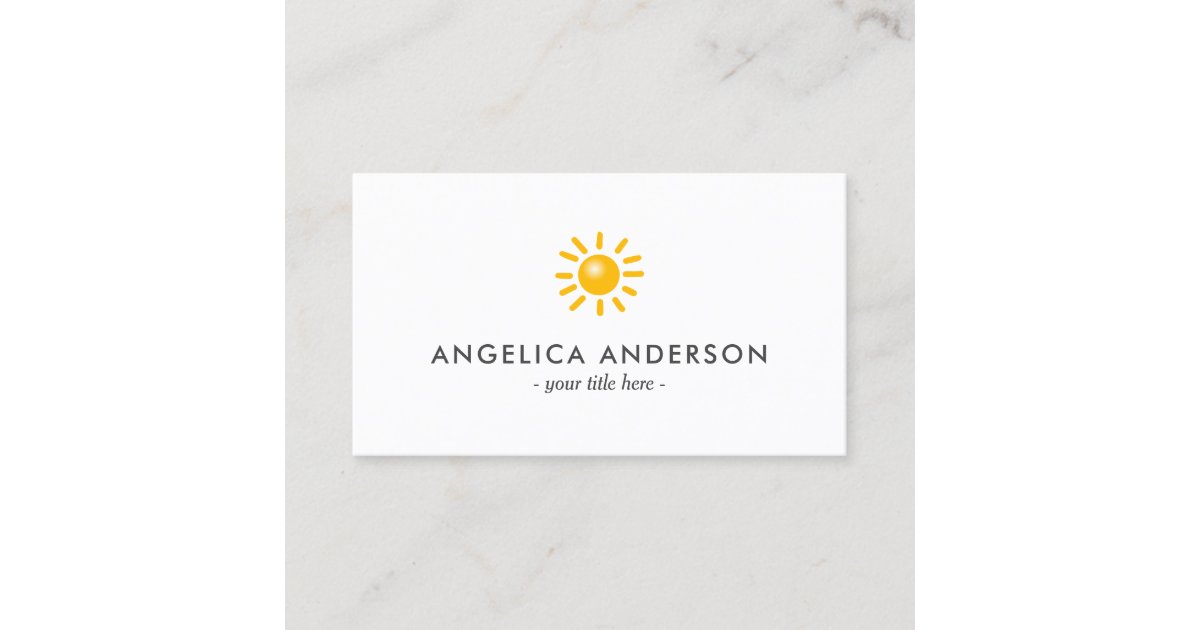 Sun Business Card | Zazzle