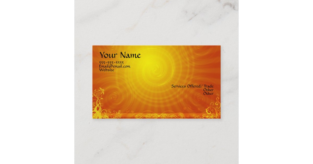 Sun Business card | Zazzle