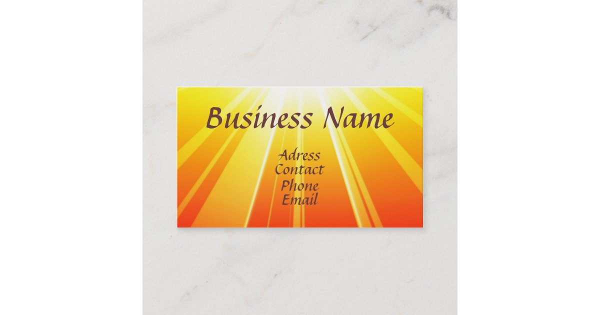 Sun Business Card | Zazzle