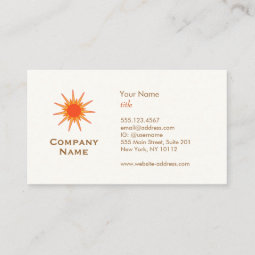 Sun Business Cards | Zazzle