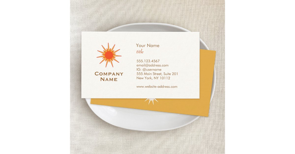 Sun Business Cards | Zazzle