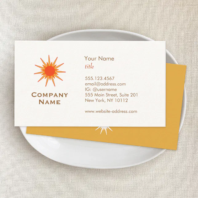 Sun Business Cards | Zazzle