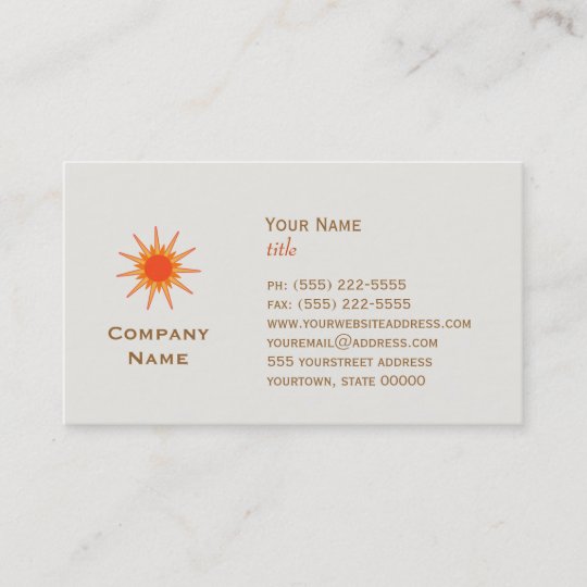 Sun Business Cards | Zazzle.com