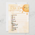 Sun Children's Book Emoji Pictionary Shower Game Invitation | Zazzle