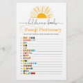 Sun childrens books emoji pictionary game | Zazzle