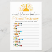 Sun childrens books emoji pictionary game | Zazzle