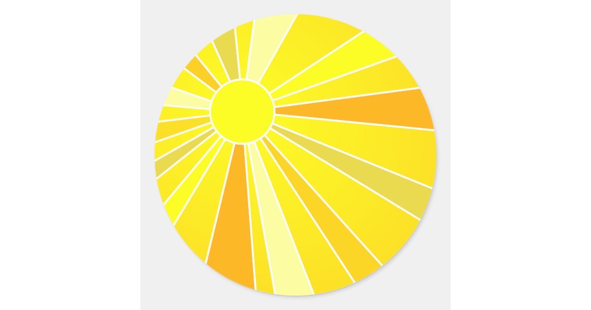 Sun Classic Round Sticker | Zazzle