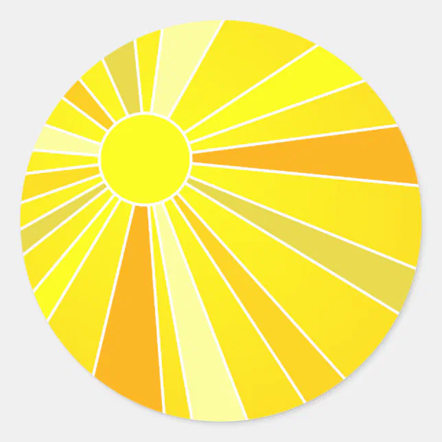 Sun Classic Round Sticker | Zazzle