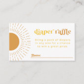 Sun Diaper Raffle Card | Sun Baby Shower Card | Zazzle