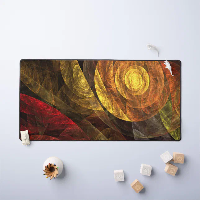 Sun Flower Floral Modern Abstract Art Pattern Desk Mat | Zazzle
