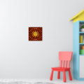 Sun & Flowering Vines Pattern Boho Burgundy Poster | Zazzle