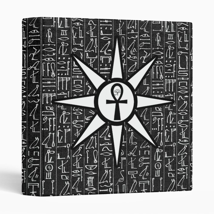 Sun God Egyptian Hieroglyphics Occult Goth Binder | Zazzle.com