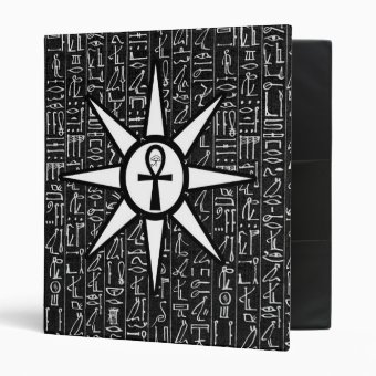 Sun God Egyptian Hieroglyphics Occult Goth Binder | Zazzle