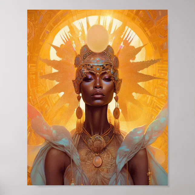 Sun Goddess Fantasy Art Poster | Zazzle