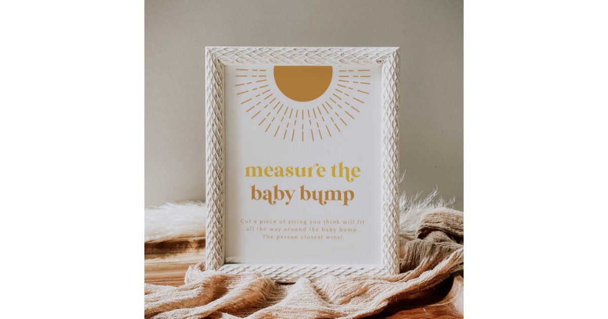 Sun Measure Baby Bump Sign | Zazzle