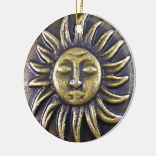 Sun Medallion Ceramic Ornament | Zazzle