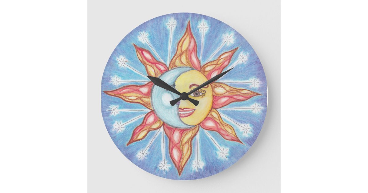 Sun Moon clock | Zazzle