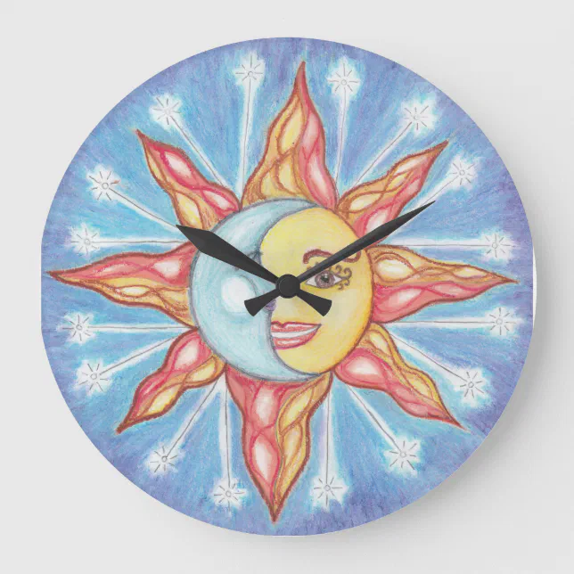 Sun Moon clock | Zazzle
