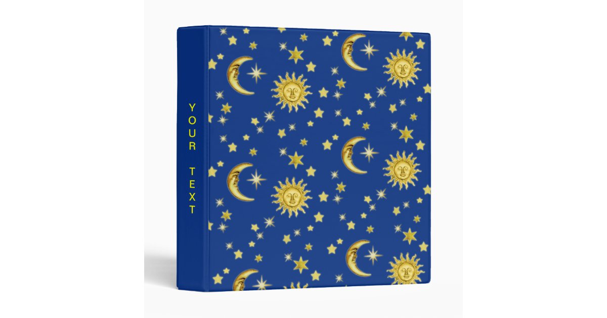 Sun, Moon & Stars ⭐ Binder | Zazzle