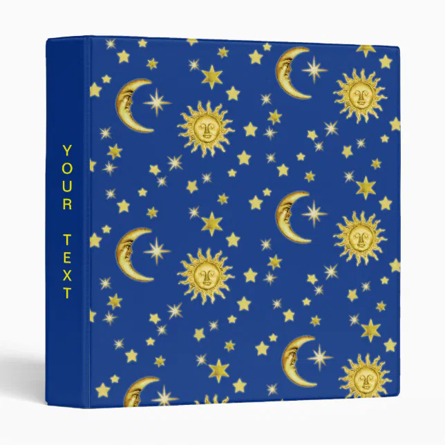Sun, Moon & Stars ⭐ Binder | Zazzle