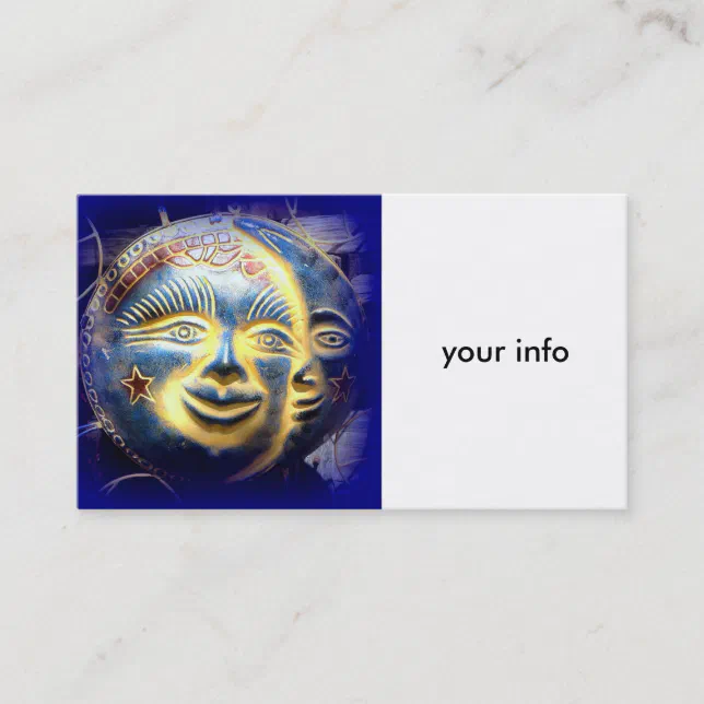 sun moon stars business cards | Zazzle
