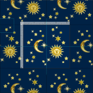 Sun,Moon and stars Fabric | Zazzle.com