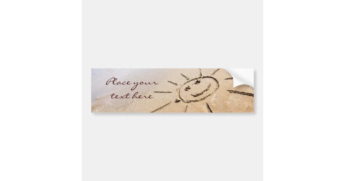 Sun On The Beach Bumper Sticker | Zazzle
