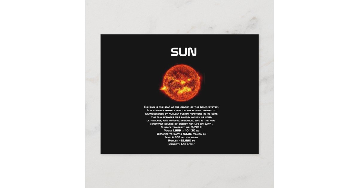 Sun Postcard | Zazzle