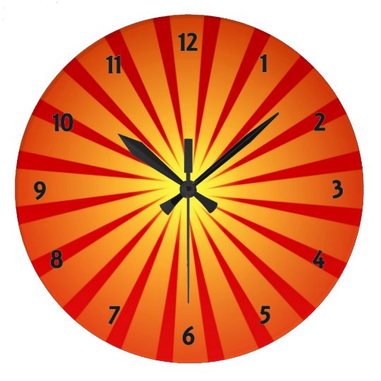 Sun Rays Wall Clock | Zazzle.com