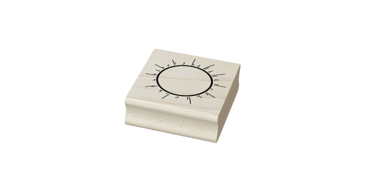 Sun rubber stamp | Zazzle