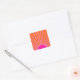 Sun Sunrise Orange And Hot Pink Preppy Sunshine Square Sticker | Zazzle
