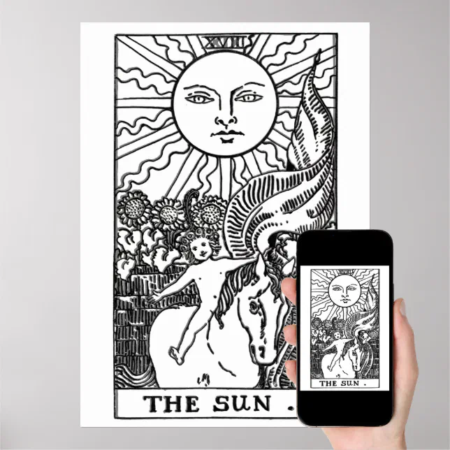Sun Tarot Card Poster | Zazzle