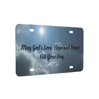 Sun Through Clouds License Plate | Zazzle